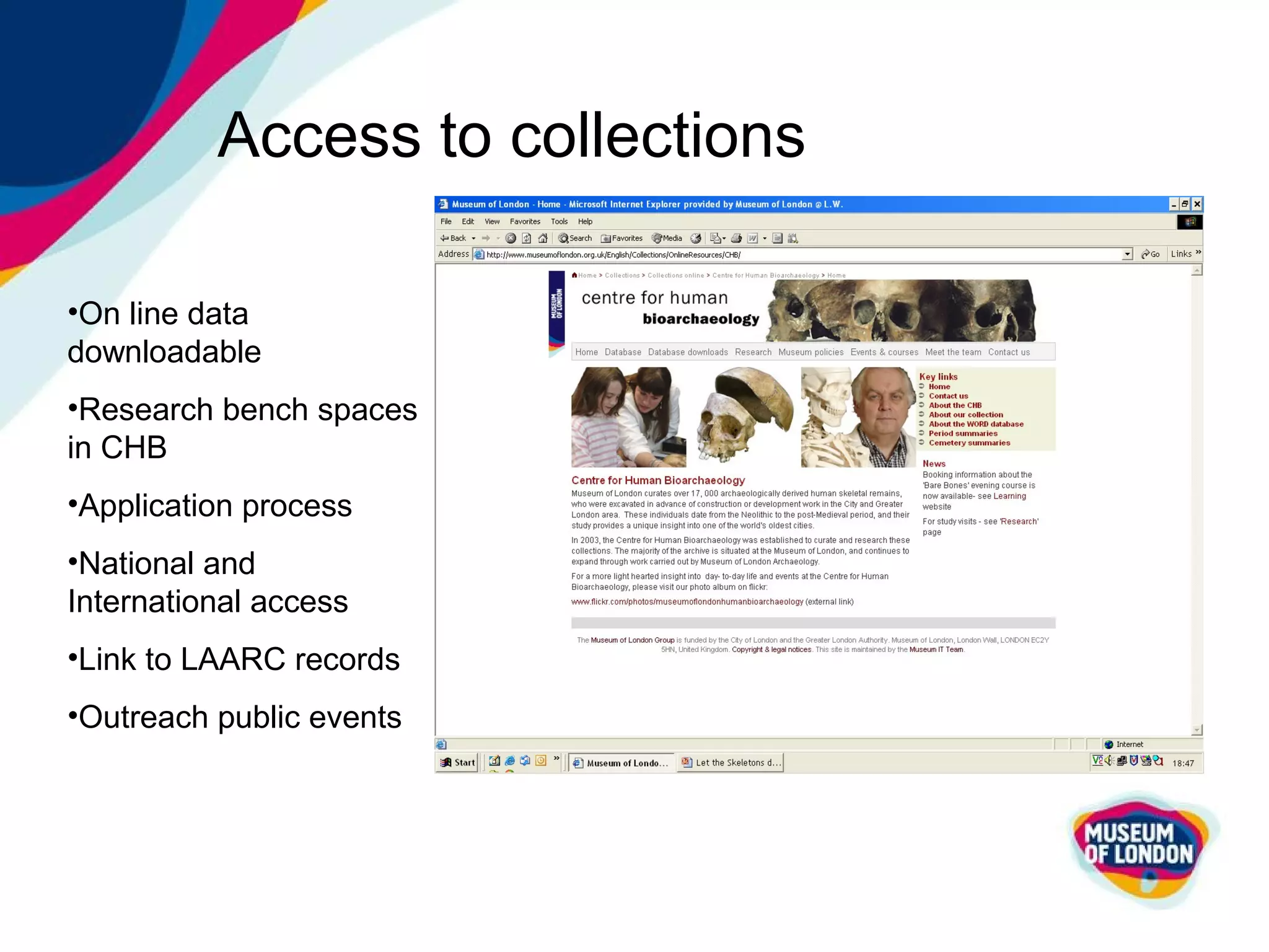 Centre for Human Bioarchaeology | PPT