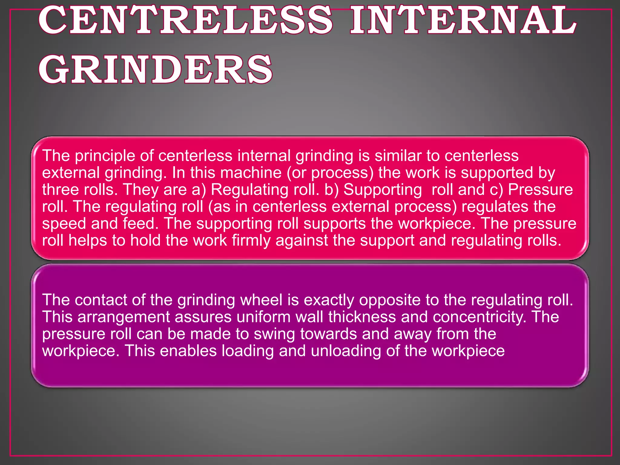 Centreless Grinding Machines | PPTX