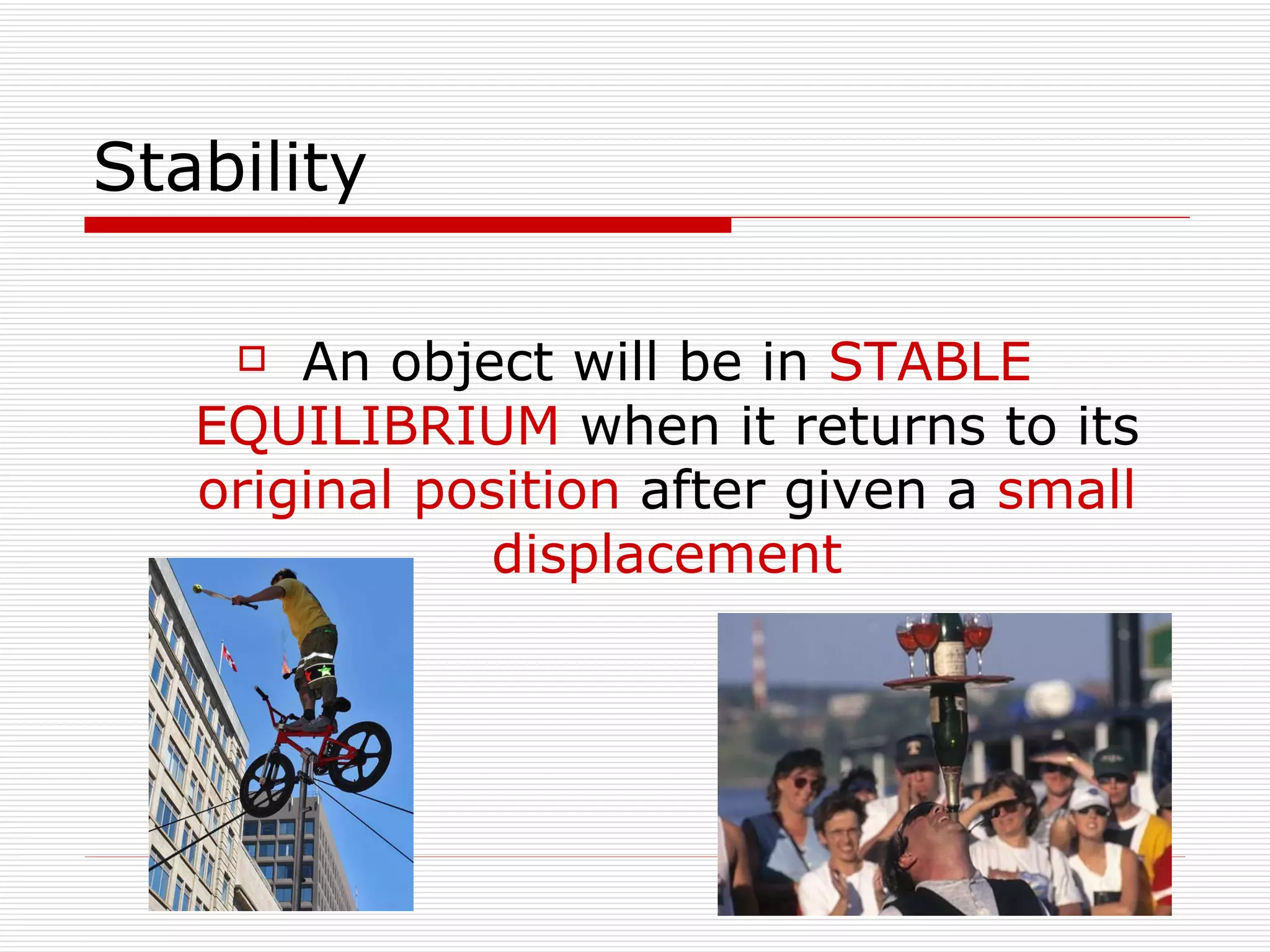 Centre of Gravity and Stability | PPT