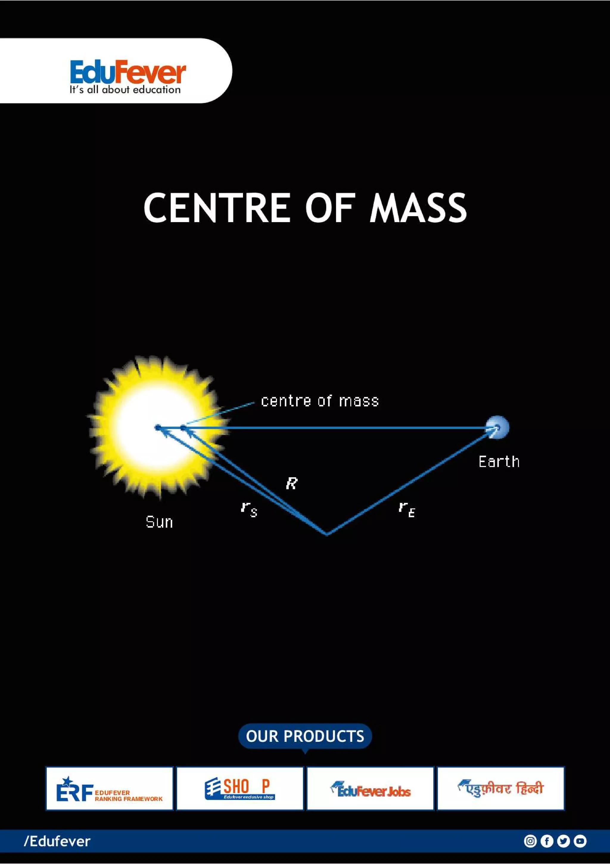 Centre of Mass - Physics Revision Notes | PDF