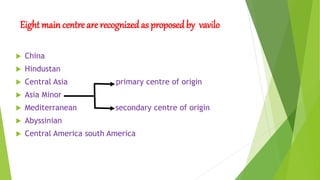 Centre of origin, PRIMERY CENTRE OF ORIGIN , SECONDRY CENTER OF ORIGIN ...