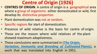 Crop Centre of origin and Diversity | PPTX