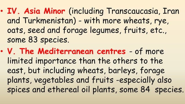 Crop Centre of origin and Diversity | PPTX | Geography | Science