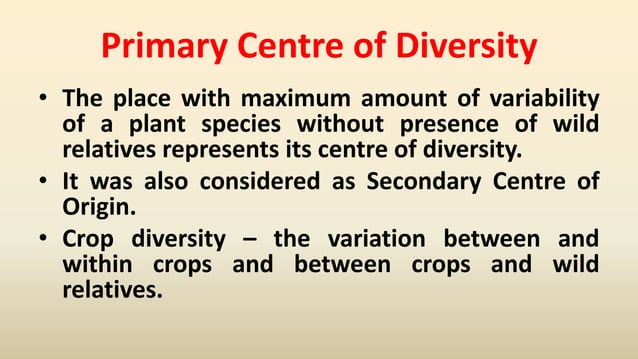 Crop Centre of origin and Diversity | PPTX | Geography | Science