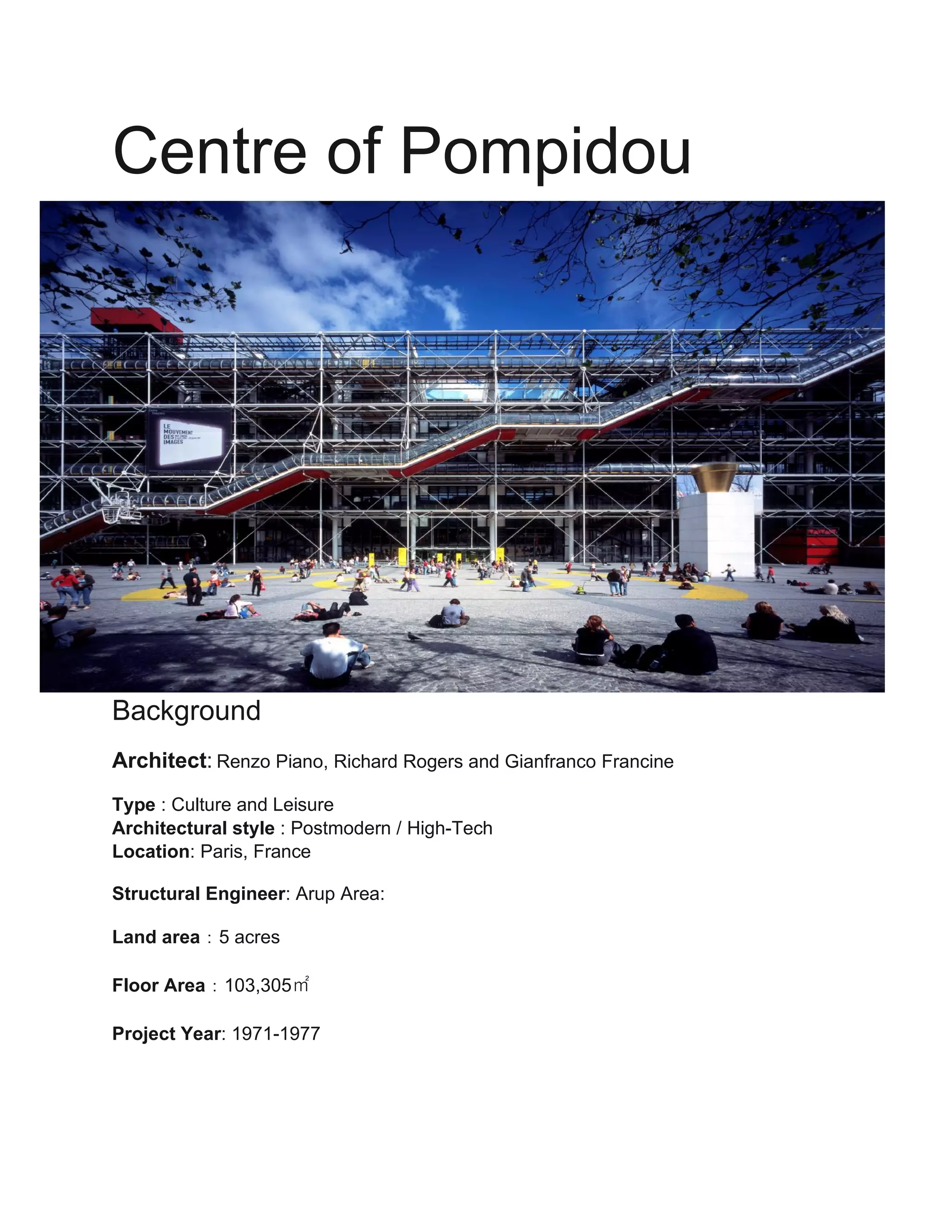 Centre of pompidou | PDF