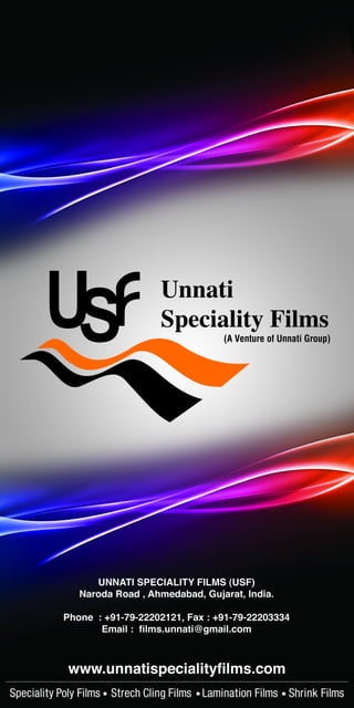 Unnati Speciality Films (USF) | PDF