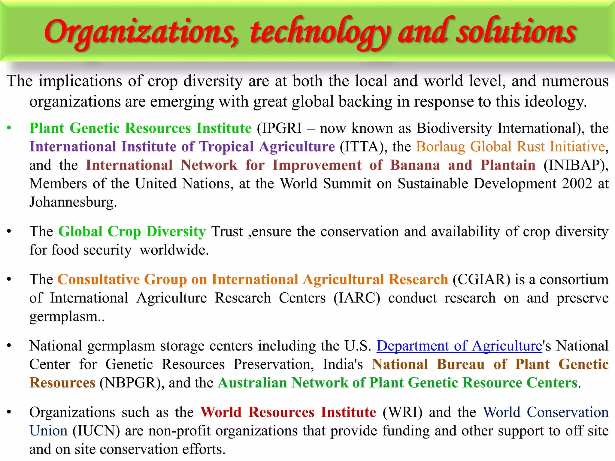 Centres of origin biodiversity and its significance | PPTX
