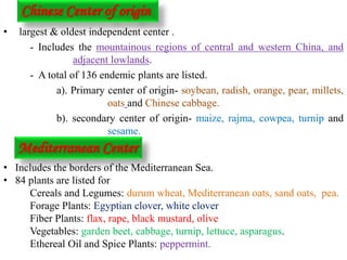 Centres of origin biodiversity and its significance | PPTX