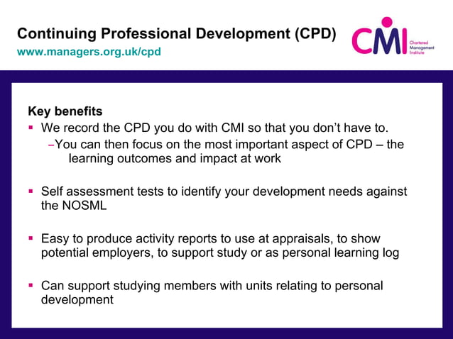 CMI Centre Support | PPT | Business | Business and Finance