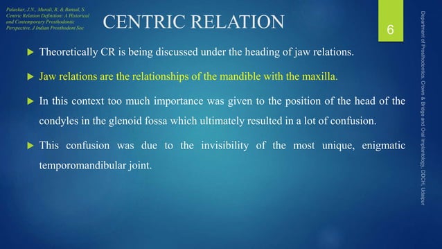 Centric jaw relation | PPTX | Dental Health | Diseases and Conditions