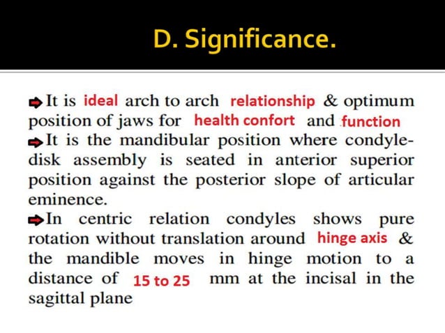 Centric relation | PPTX | Dental Health | Diseases and Conditions