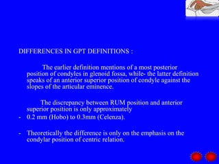 centric relation in complete denture prosthodontics | PPT