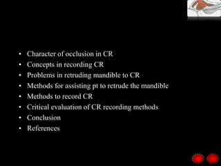 centric relation in complete denture prosthodontics | PPT