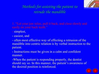 centric relation in complete denture prosthodontics | PPT