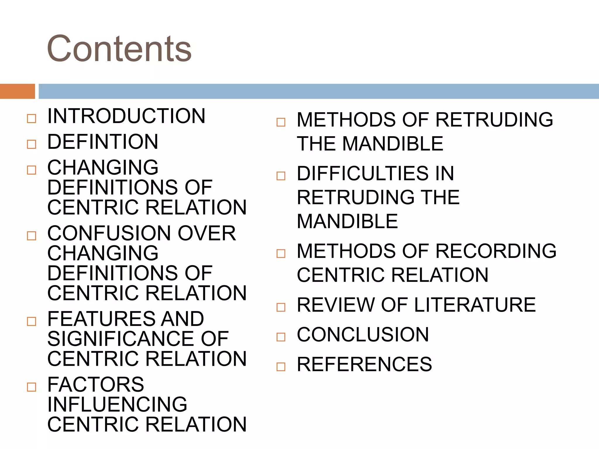 Centric relation relevance and role in complete denture construction | PPTX