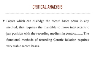 Centric relation seminar | PDF