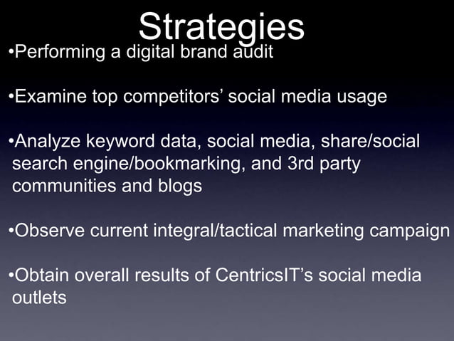 Centrics it ppt | PPT