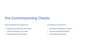 Centrifugal Blower Commissioning Checklist Audit with eAuditor | PPT