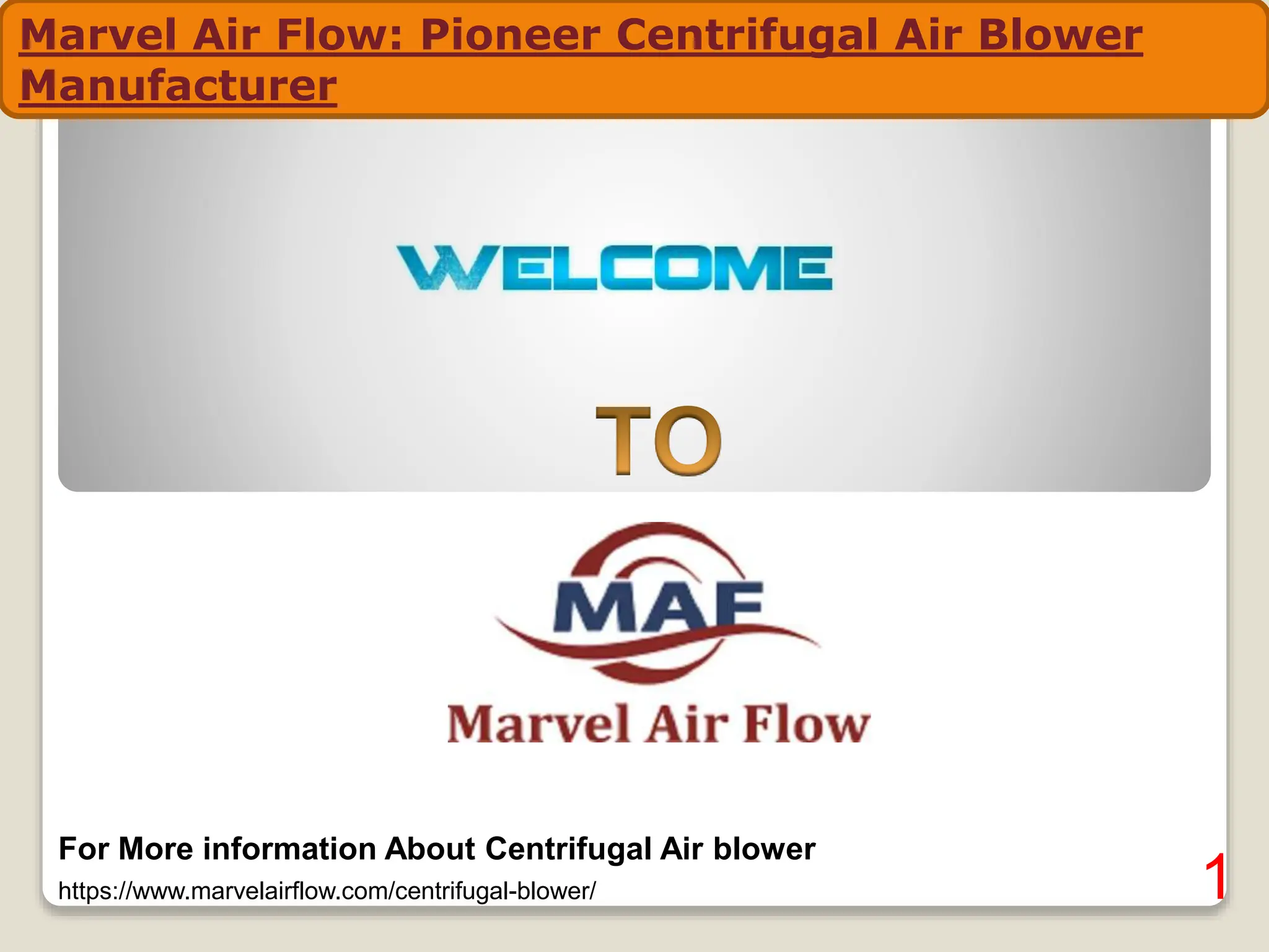 Marvel Air Flow: Centrifugal Air Blowers Manufacturer- Unmatched ...
