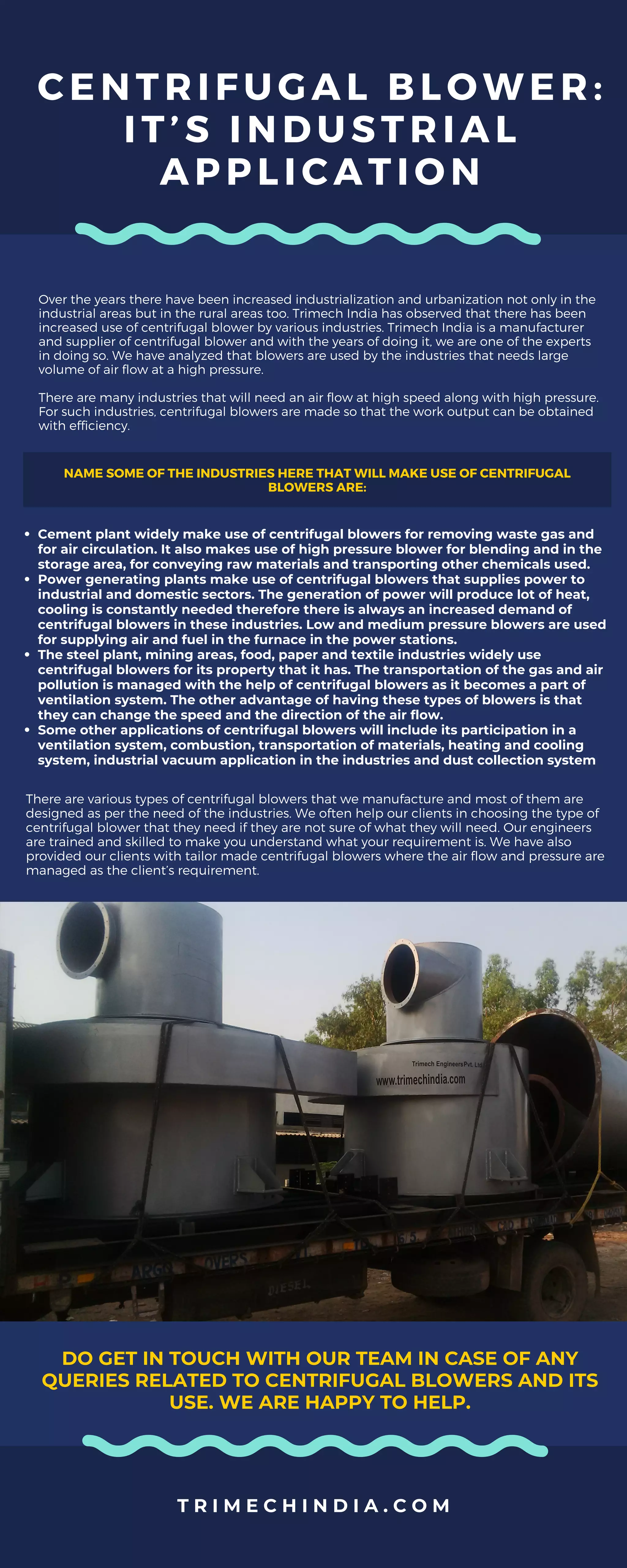 Centrifugal blower: It’s industrial application | PDF