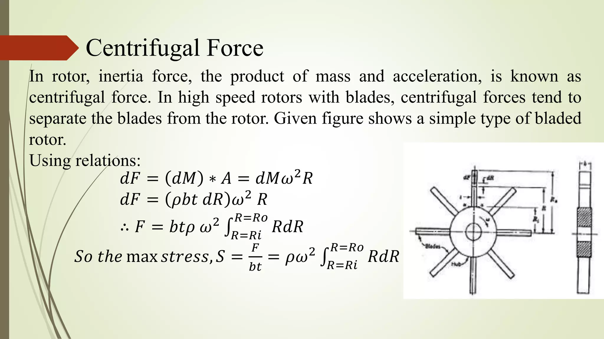 Centrifugal force, inertia force and inertia torque | PPTX