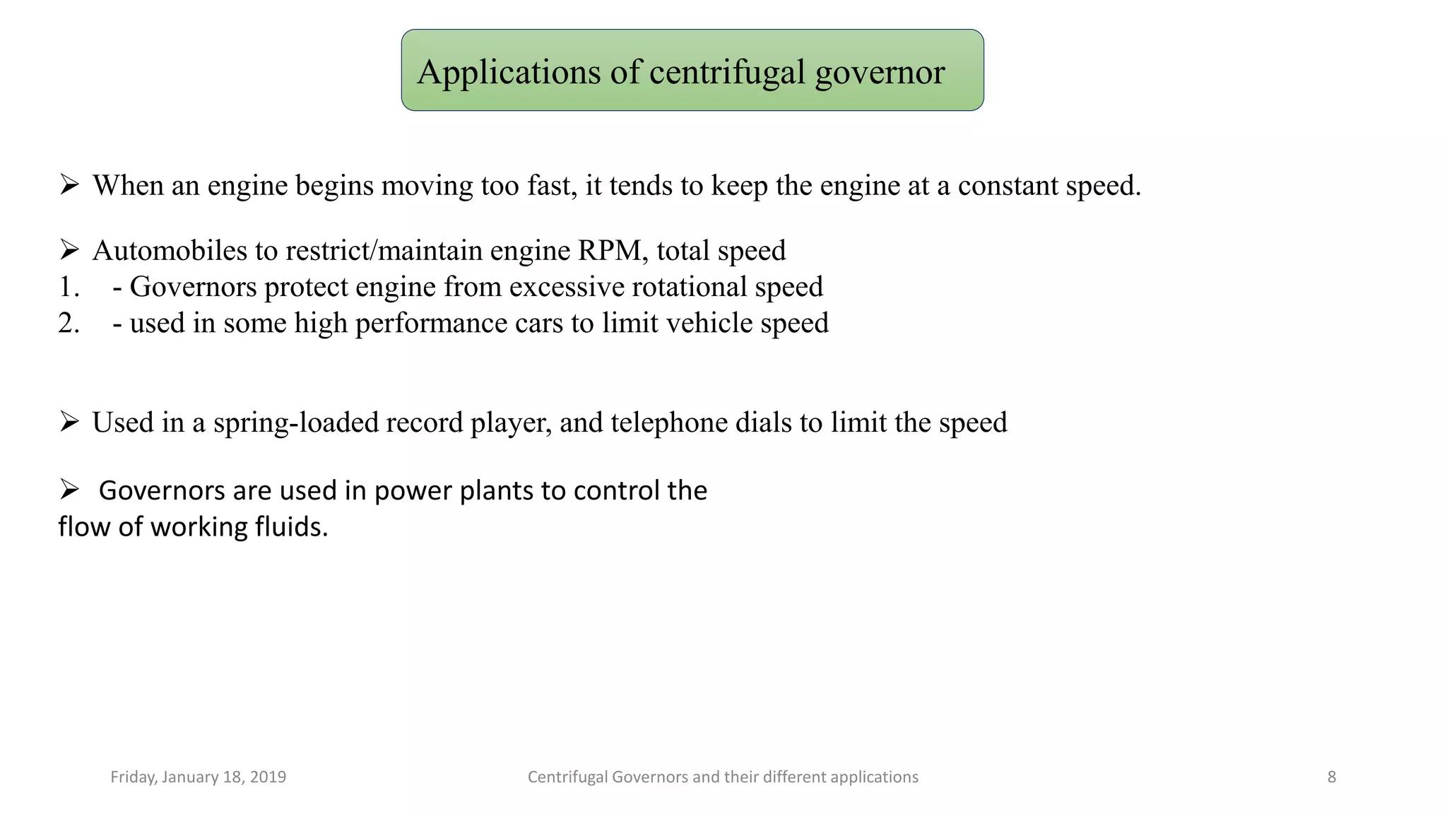 Centrifugal governor | PDF