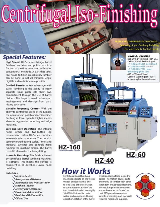 Centrifugal iso finishing - how it works | PDF