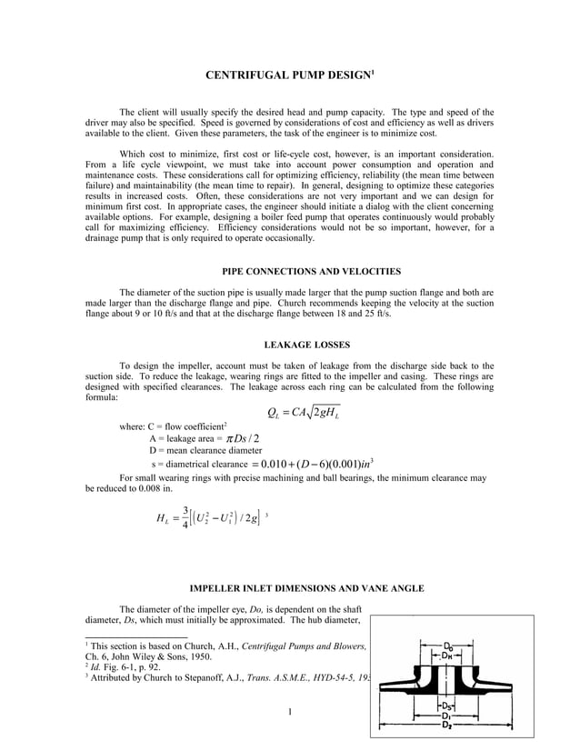 Centrifugal pump design rev 2 | DOC | Physics | Science