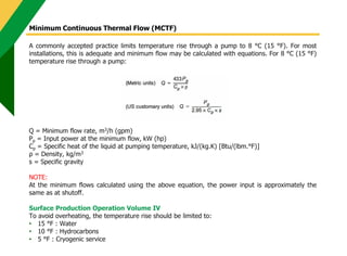 Centrifugal Pump Minimum Flow concept and calculations | PDF
