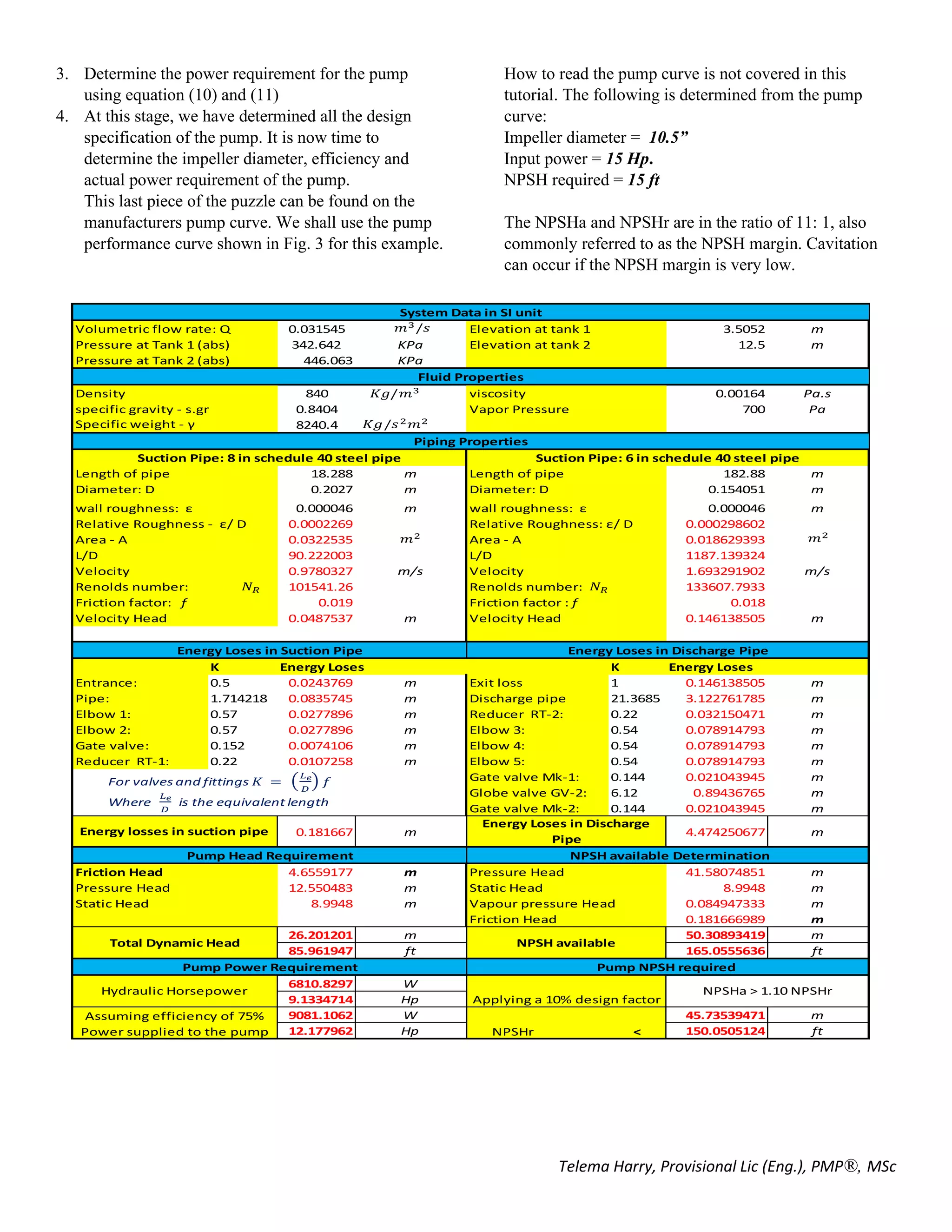 Centrifugal pump sizing tutorial | PDF