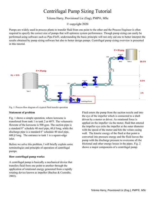 Centrifugal pump sizing tutorial | PDF | Physics | Science