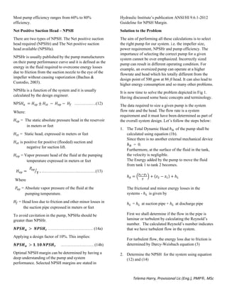 Centrifugal pump sizing tutorial | PDF