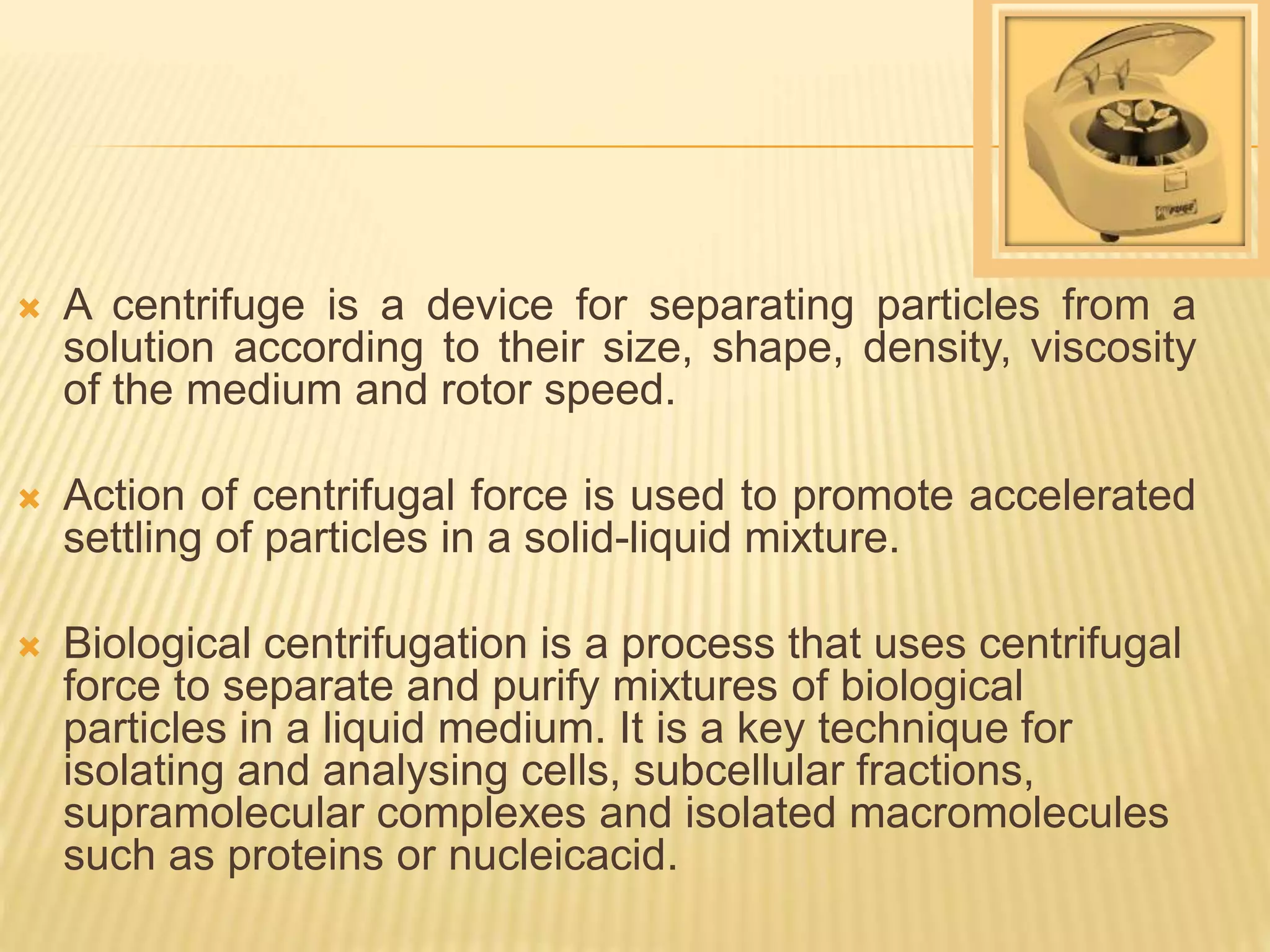Centrifugation- Techniques in Biochemistry | PPTX