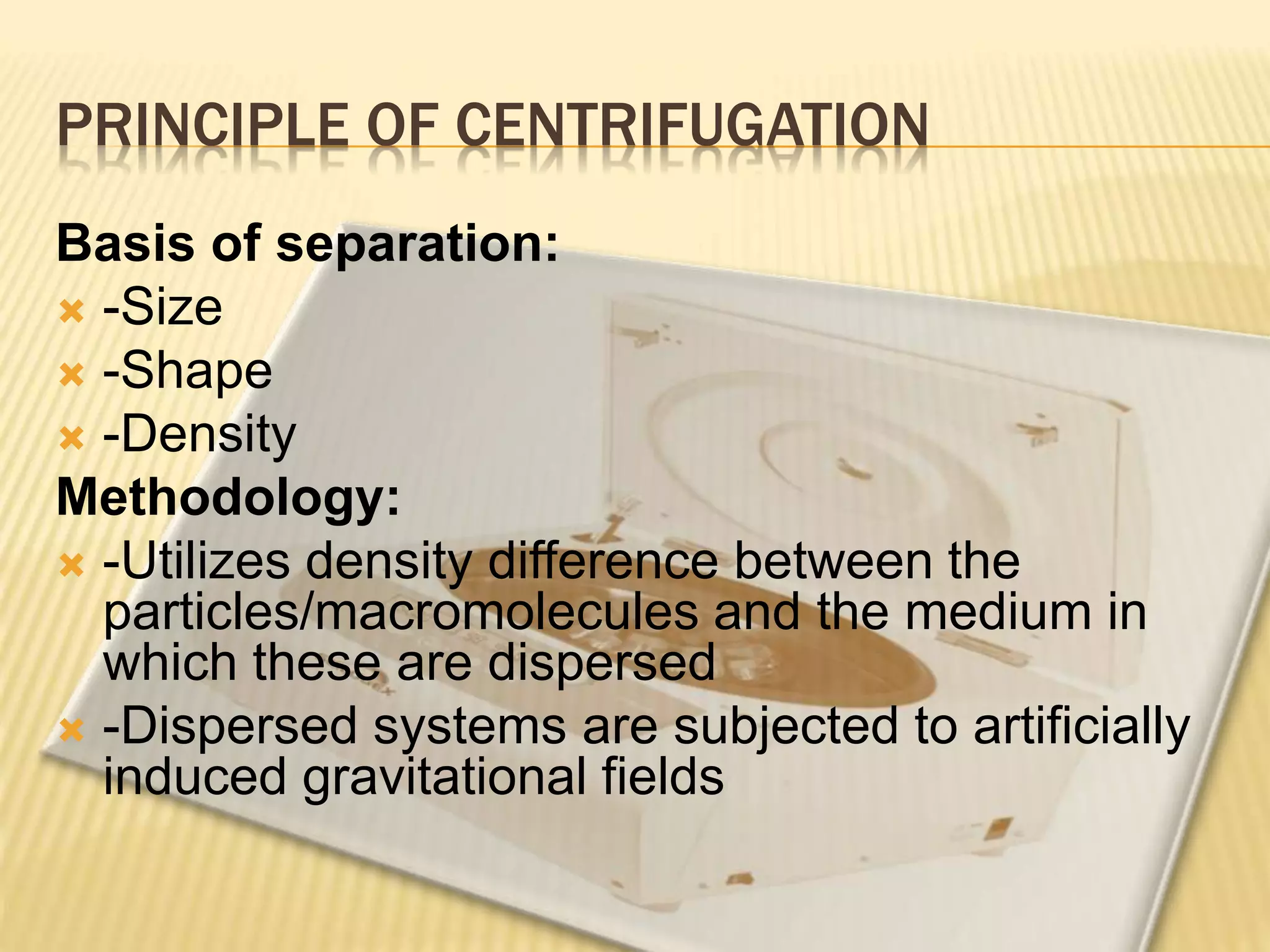 Centrifugation- Techniques in Biochemistry | PPTX