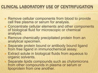 Centrifugation- Techniques in Biochemistry | PPTX