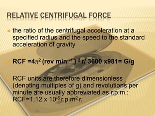 Centrifugation- Techniques in Biochemistry | PPTX