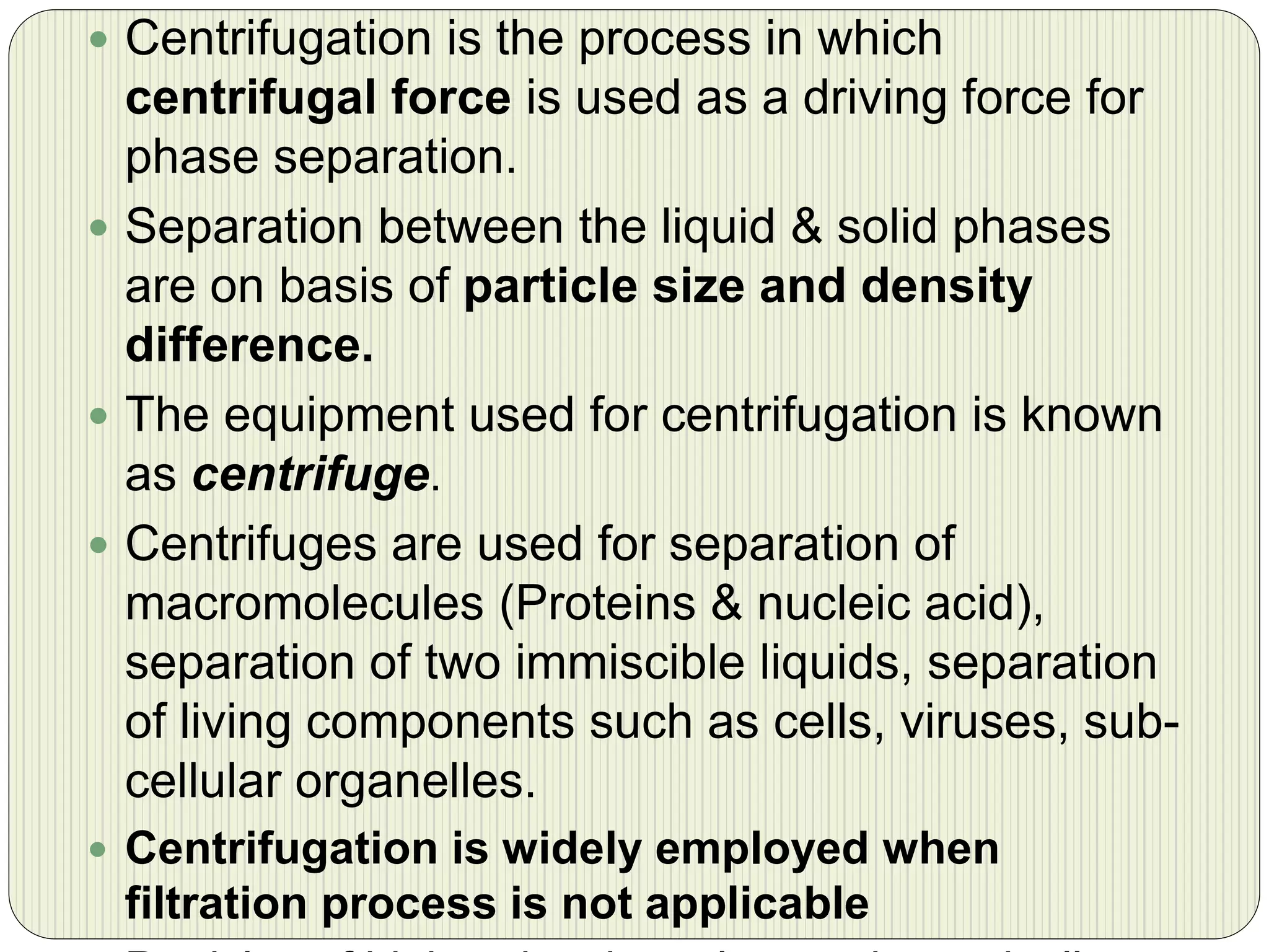 Centrifugation Introduction. | PPTX