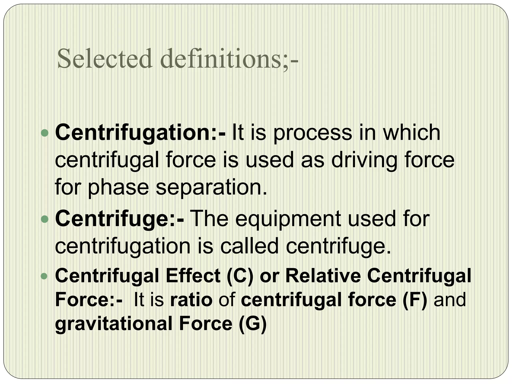 Centrifugation Introduction. | PPTX