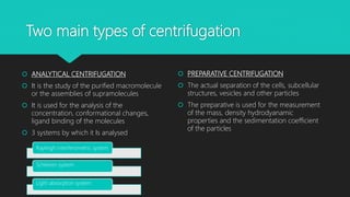 Centrifugation and types of rotors | PPTX