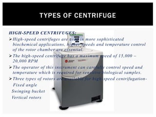 Centrifugation | PPTX | Chemistry | Science