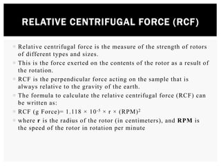 Centrifugation | PPTX | Chemistry | Science