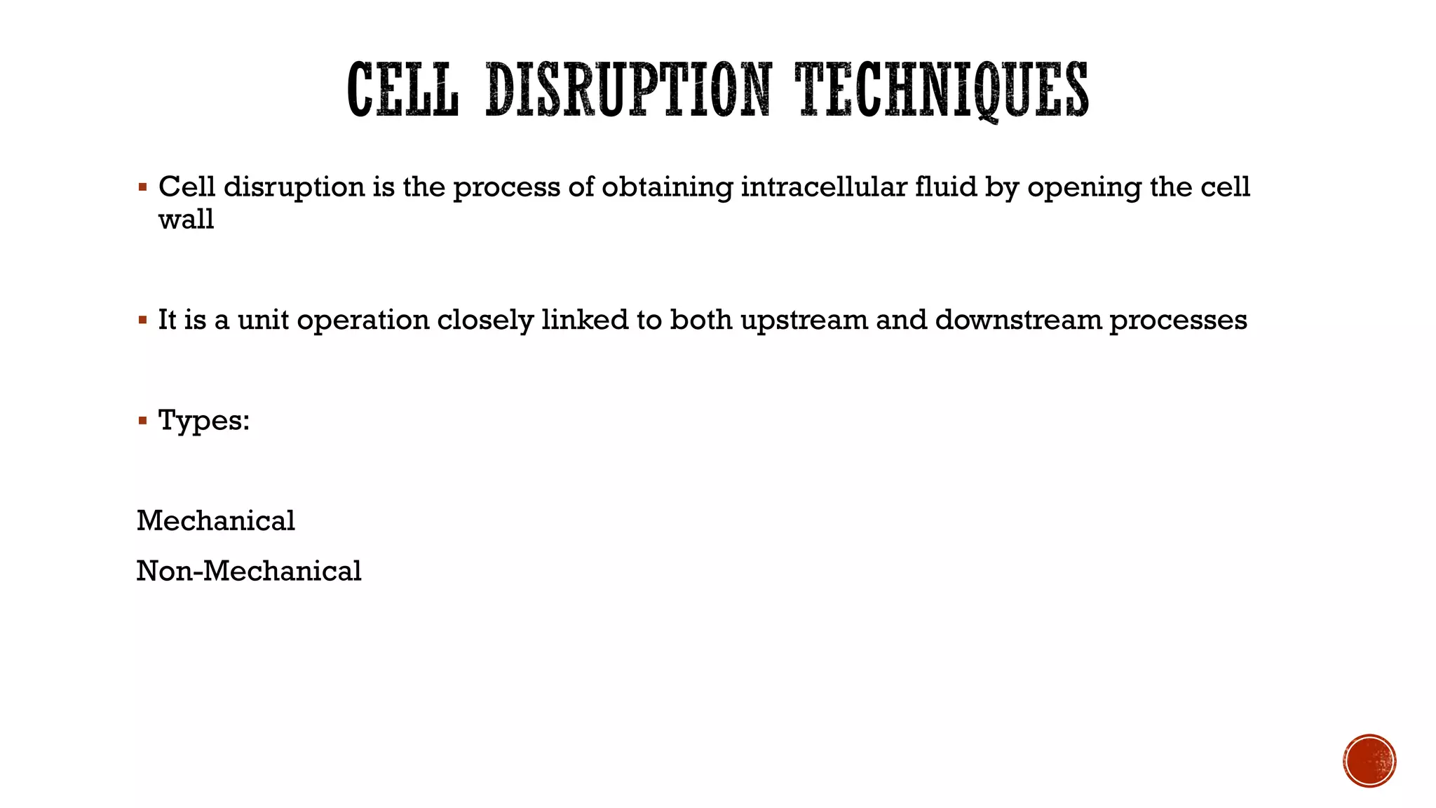 Centrifugation/Cell-disruption techniques | PPT