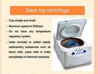 Centrifugation mlt topic medical laboratory instrumentation | PDF