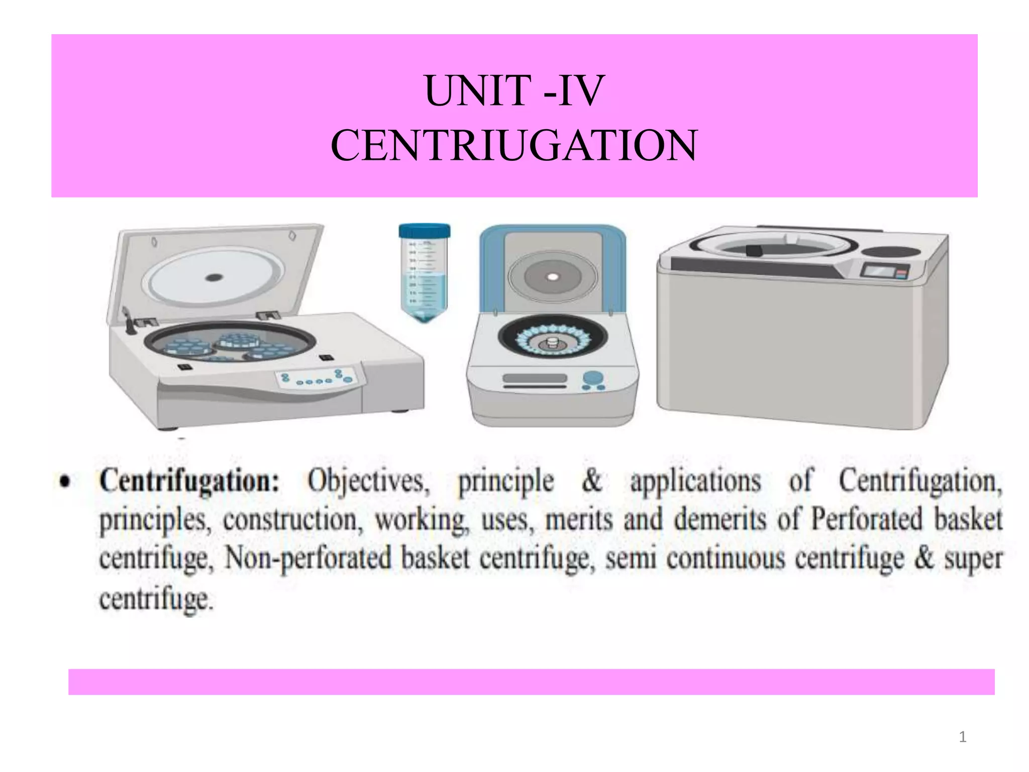 Unit 4 Centrifugation | PPTX | Chemistry | Science