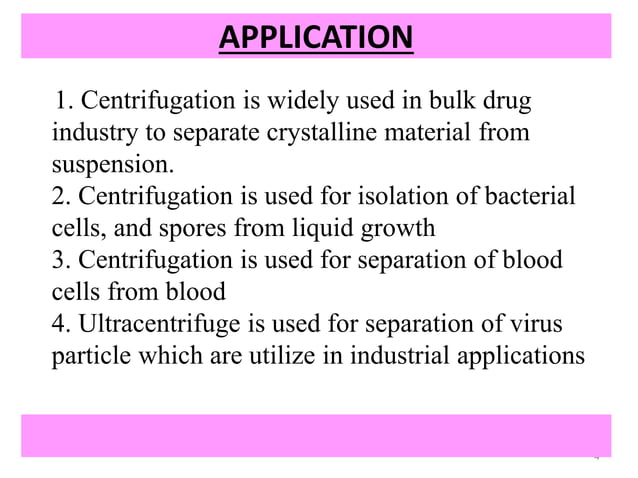 Unit 4 Centrifugation | PPTX | Chemistry | Science