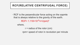 Centrifugation and its effects(M.SC).pptx | Chemistry | Science