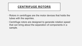 Centrifugation and its effects(M.SC).pptx | Chemistry | Science