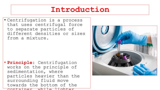 Centrifugation and its Types Biological Techniques | PPTX | Biological ...