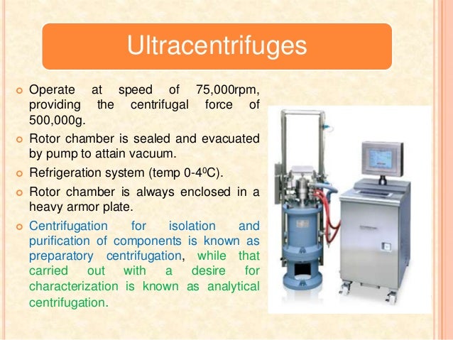 Centrifugation principle and types