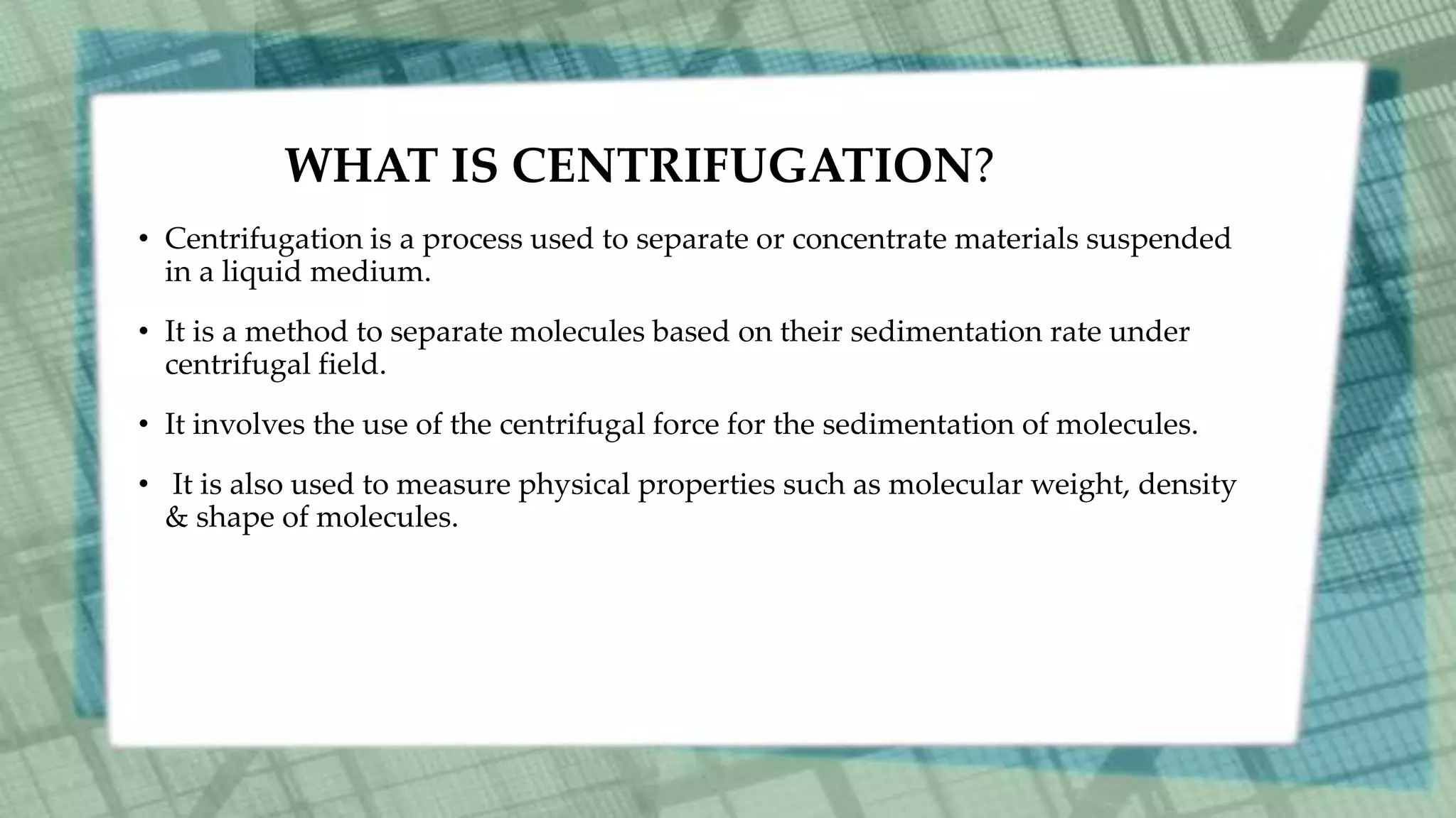 Centrifugation basic principle & theory | PPTX